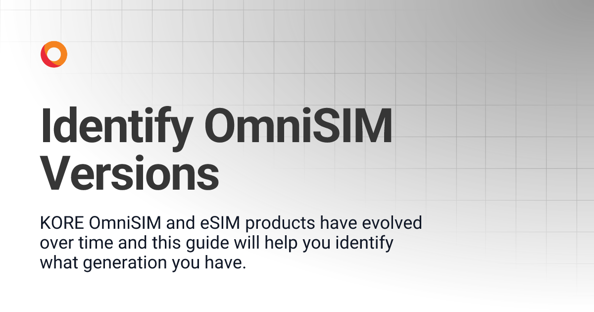 Identify OmniSIM Versions | KORE