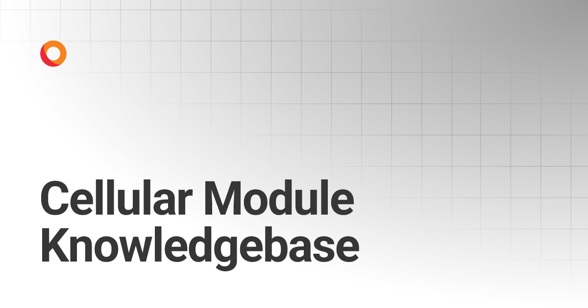 Cellular Module Knowledgebase | KORE